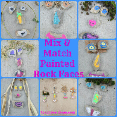 Mix & Match Painted Rock Faces: Creative Nature Craft for Kids - Teach ...