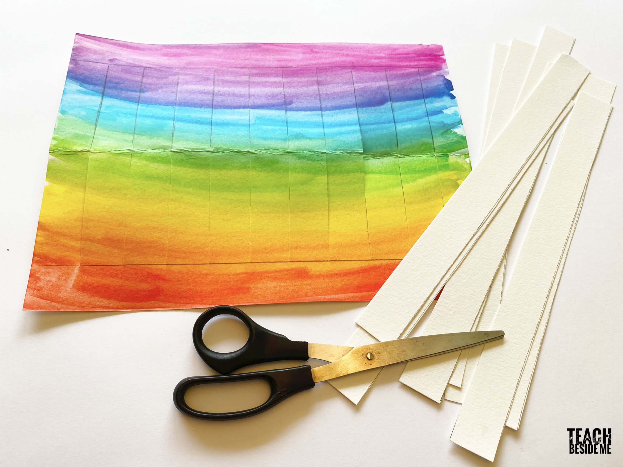 Rainbow Paper Weaving Craft for Kids - Teach Beside Me