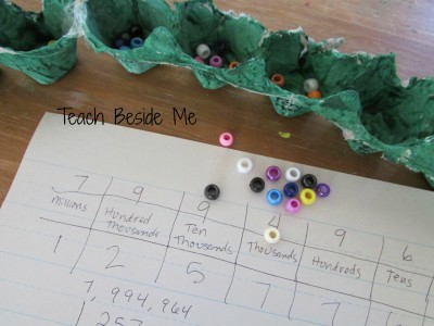 Place Value Snake: Hands-On Math with Egg Cartons - Teach Beside Me