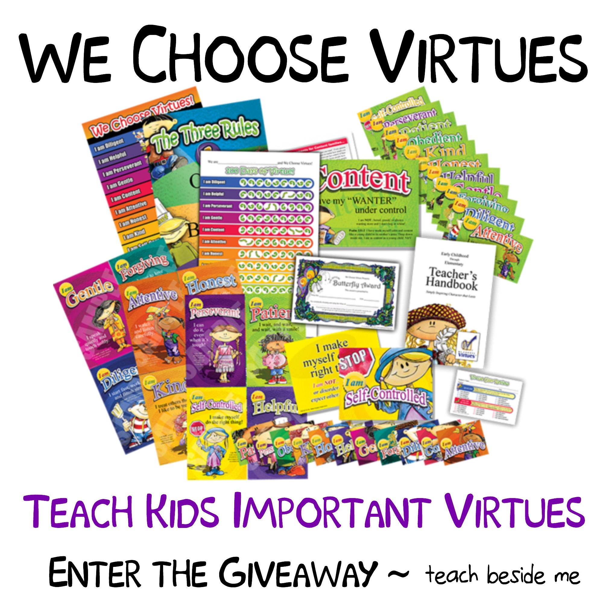We Choose Virtues ~ Homeschool Giveaway - Teach Beside Me