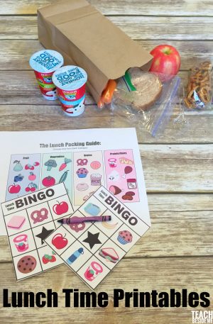 Lunch Time Bingo Game for Kids & Lunch Packing Guide - Teach Beside Me