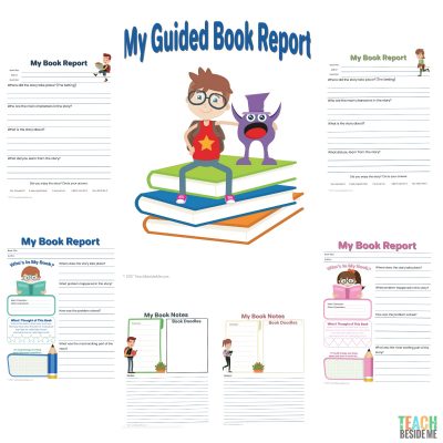 Printable Guided Book Report Template for Kids - Teach Beside Me