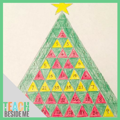 Pascal's Triangle Christmas Tree Math - Teach Beside Me