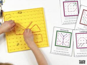 Printable Spring Geoboard Activity Cards - Teach Beside Me