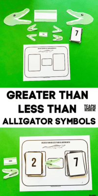 Greater Than Less Than Alligator Math Game (Free Printable) - Teach ...