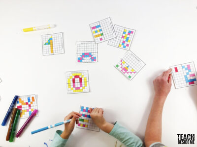 Math Art: Symmetrical Pattern Coloring Cards - Teach Beside Me