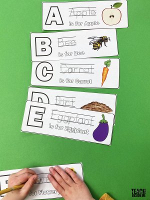 Printable Garden Alphabet Cards - Teach Beside Me