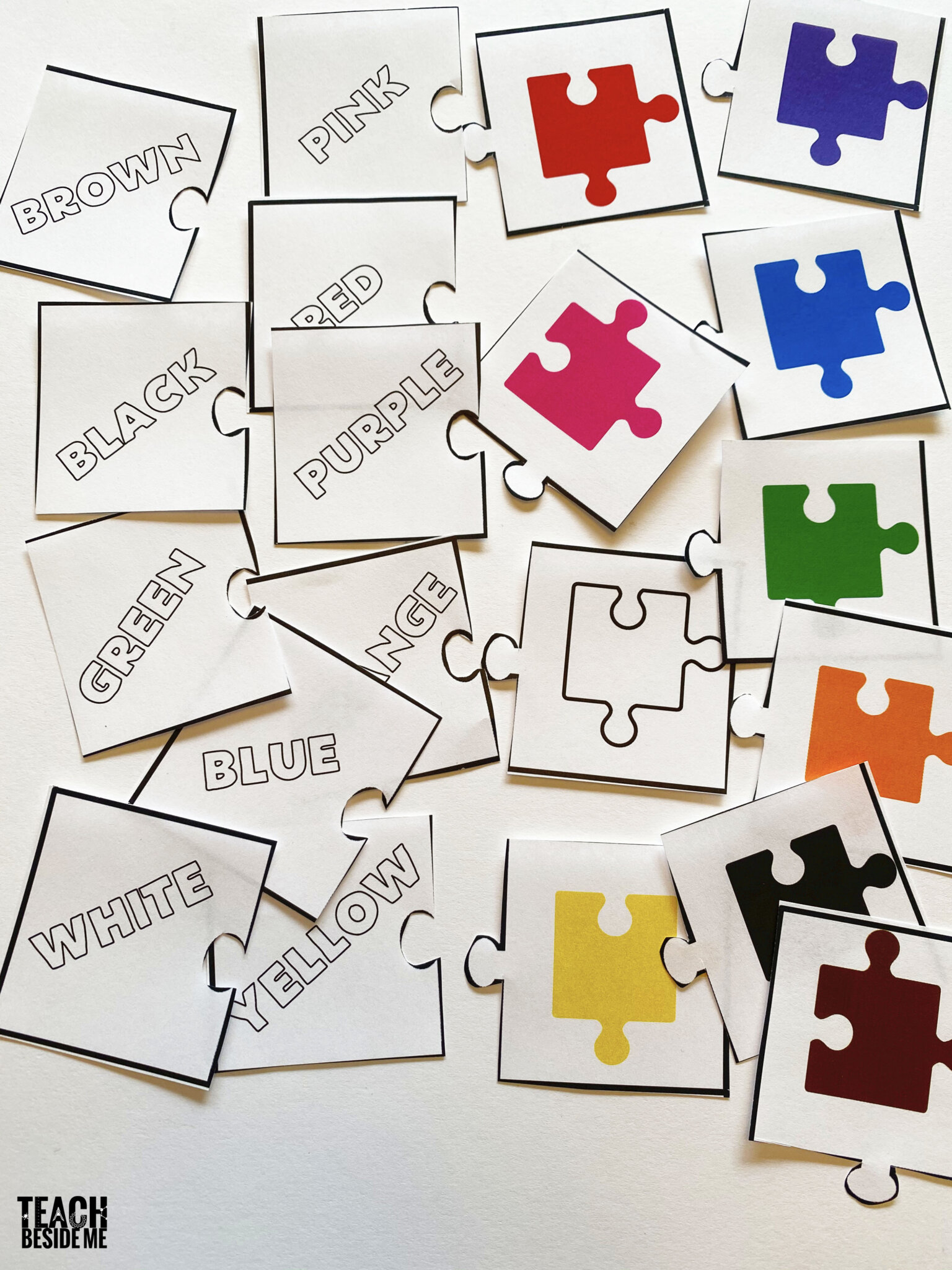 Color Words for Kids: Fun Printable Game & Puzzles for Early Readers ...