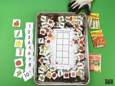 Garden Ten Frame Printable Math Activity - Teach Beside Me