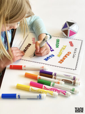 Color Words for Kids: Fun Printable Game & Puzzles for Early Readers ...