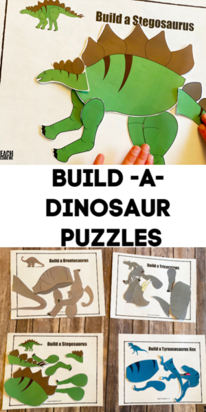 Build a Dinosaur Puzzles & Matching Game - Teach Beside Me