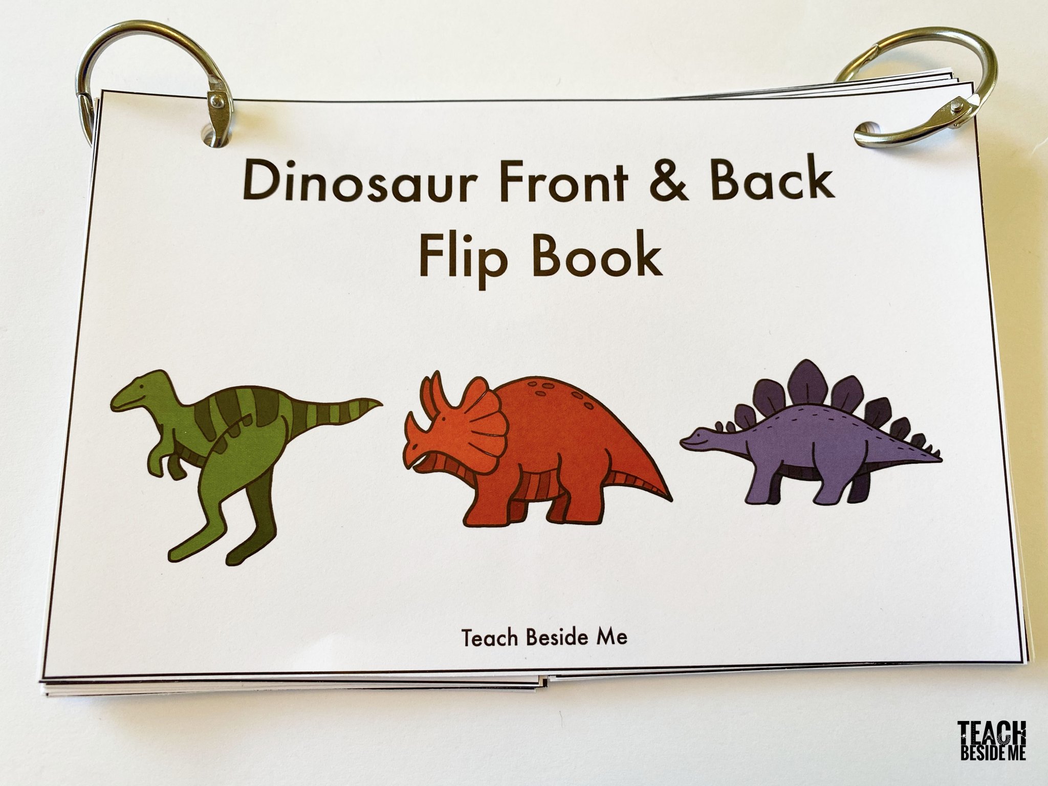 Front and Back Dinosaur Flip Book - Teach Beside Me