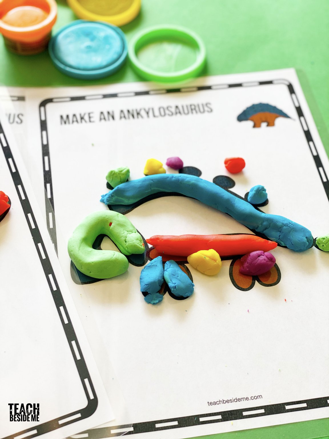 Printable Dinosaur Play Dough Mats - Teach Beside Me