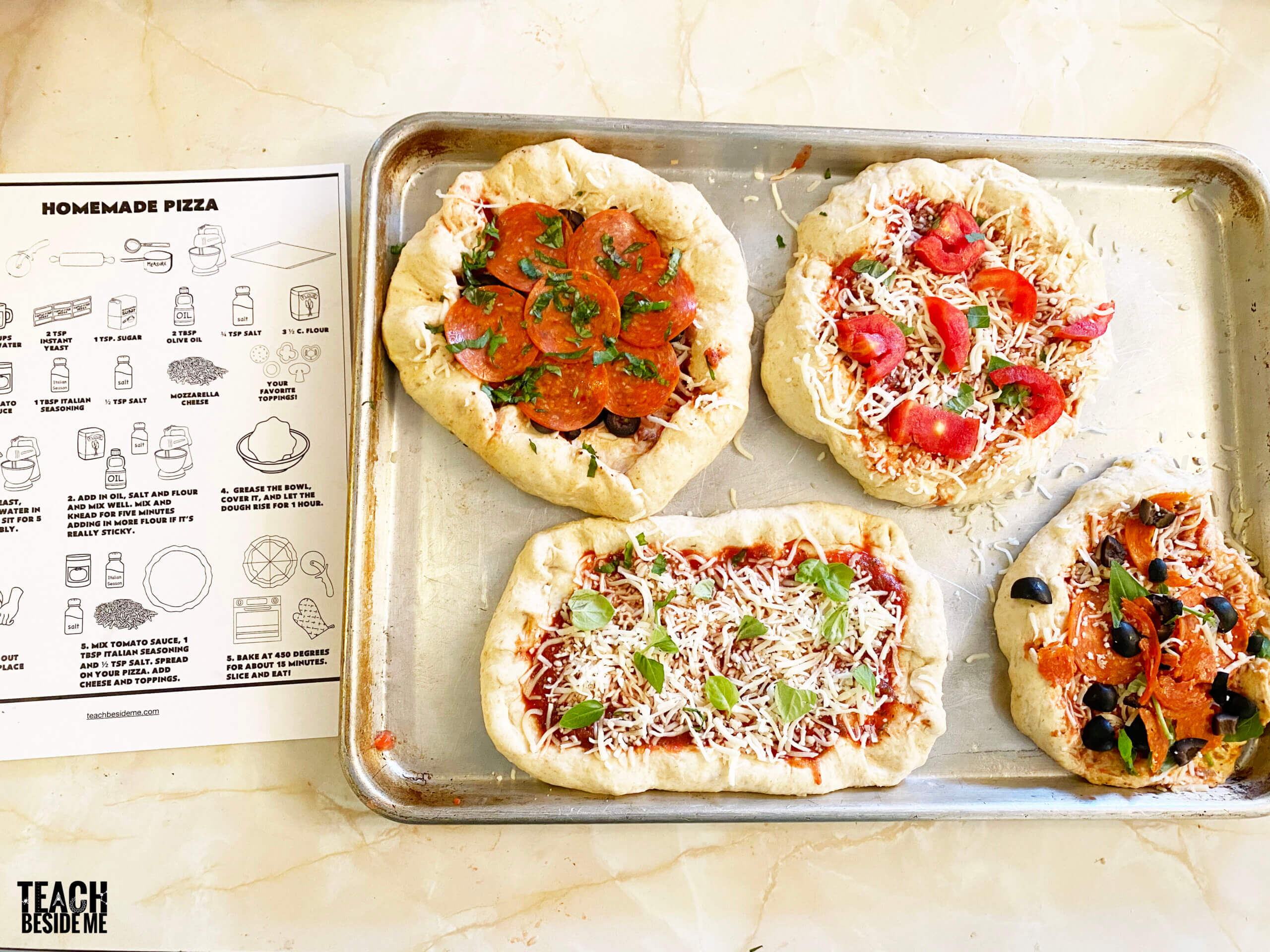 Easy Homemade Pizza With Kids Teach Beside Me Easy Homemade Pizza With Kids Teach Beside Me