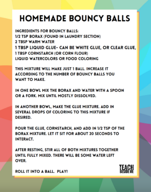 Simple Homemade Bouncy Balls - Teach Beside Me