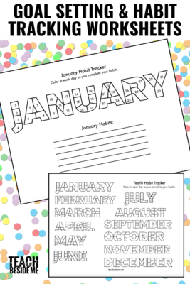 Free Printable Habit Tracker & Goal Setting Worksheet - Teach Beside Me