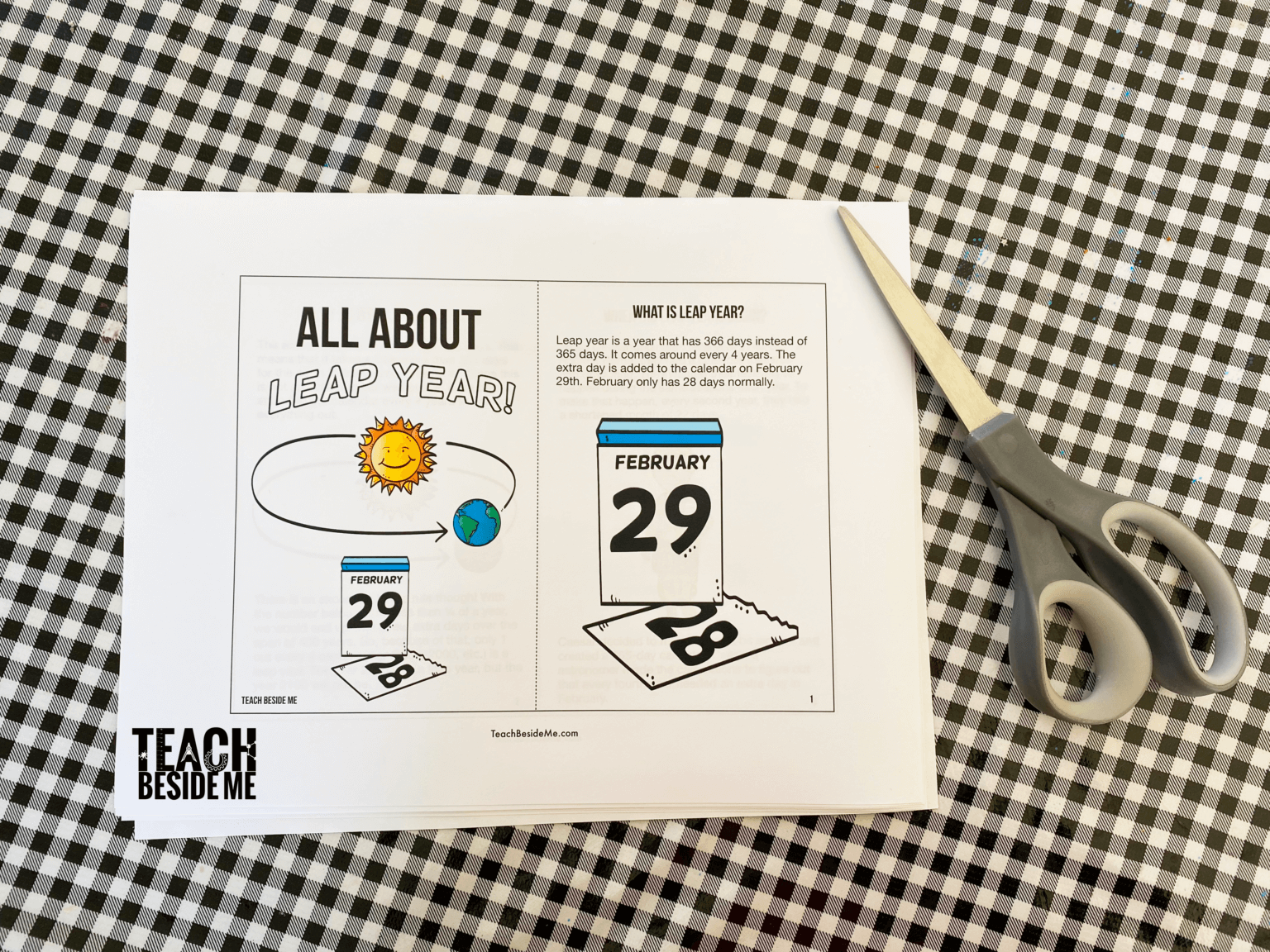 When is Leap Year? Printable Mini Book for Kids - Teach Beside Me