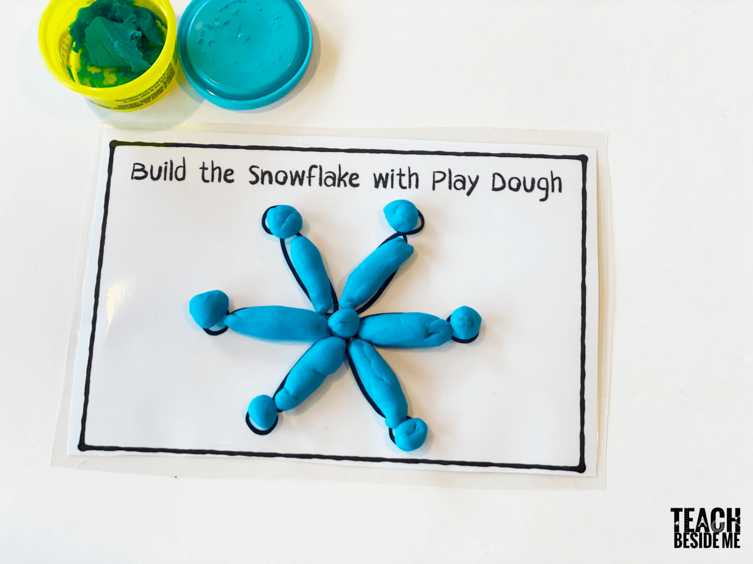 Winter Snowflake Play Dough Mats - Teach Beside Me