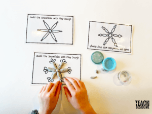 Winter Snowflake Play Dough Mats - Teach Beside Me