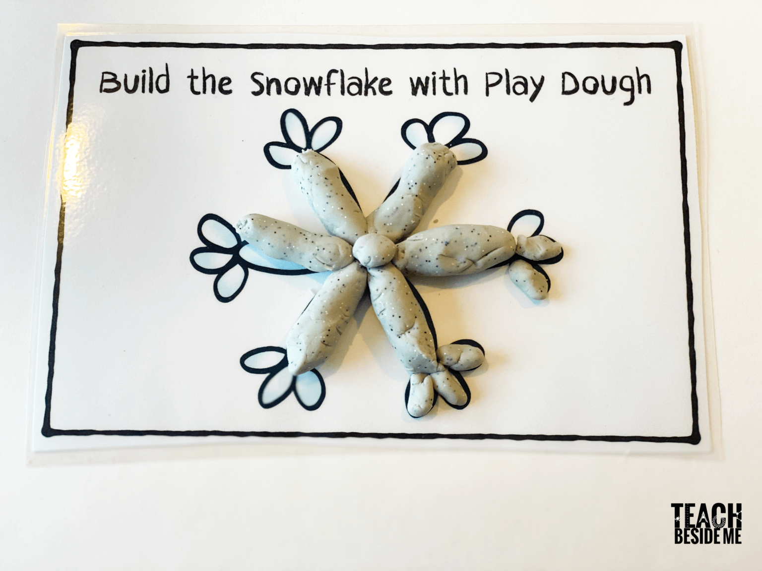 Winter Snowflake Play Dough Mats - Teach Beside Me