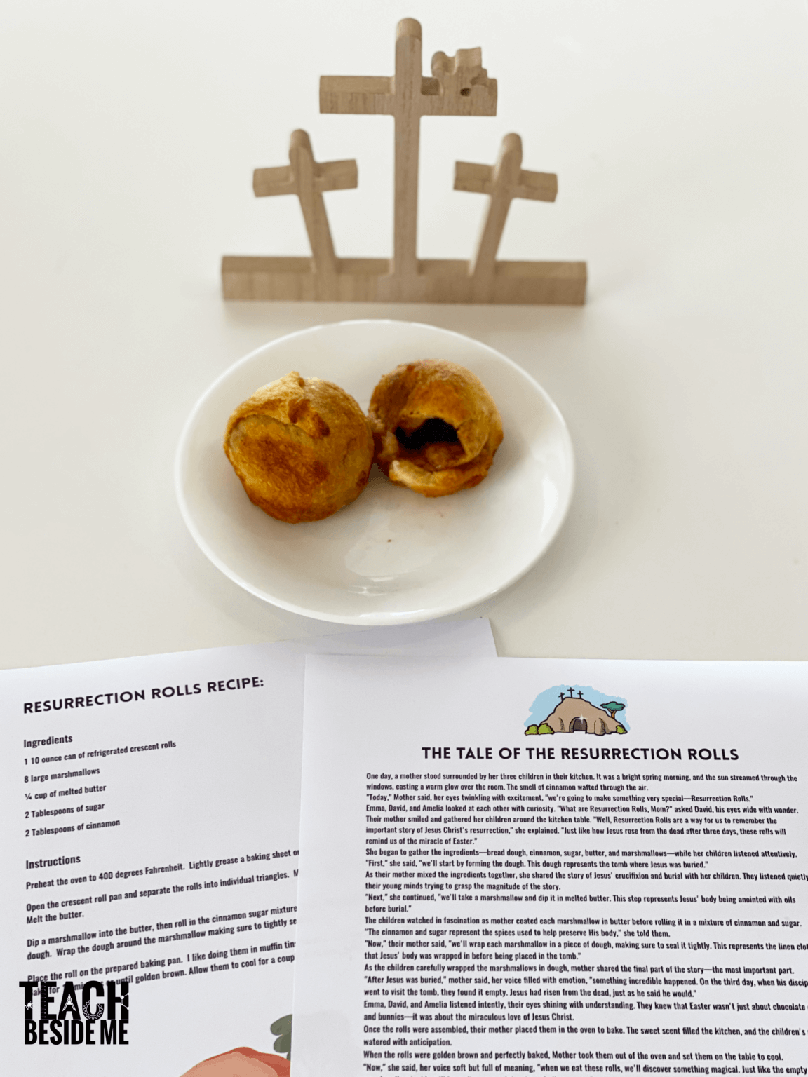 Easy Resurrection Rolls for Easter With Printable Story - Teach Beside Me