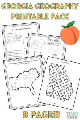 Georgia Geography for Kids: Printable State Learning Pack - Teach Beside Me