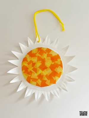 Summer Sun Suncatcher Craft for Kids - Teach Beside Me