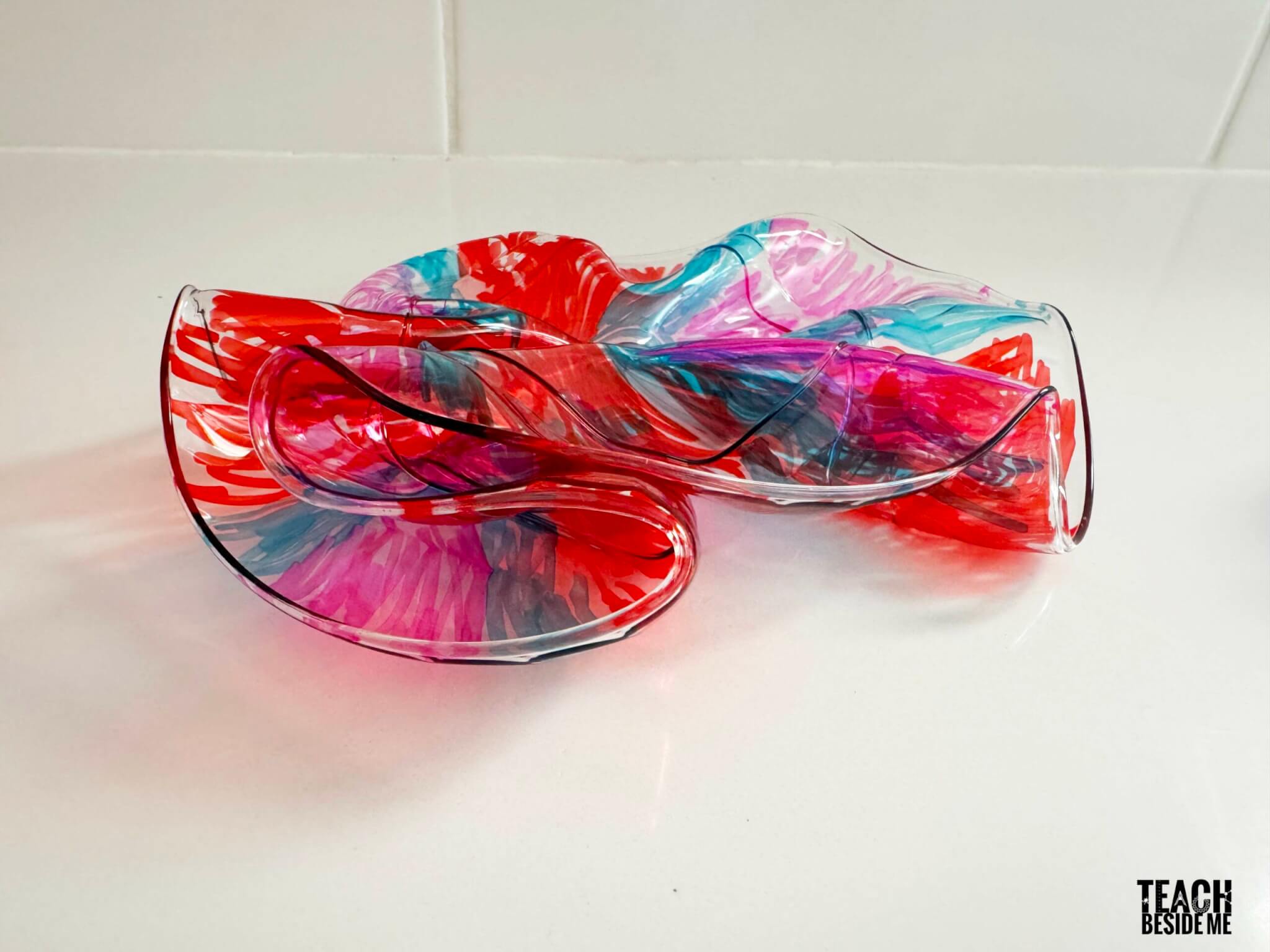 Chihuly Art Project for Kids with Melted Plates - Teach Beside Me