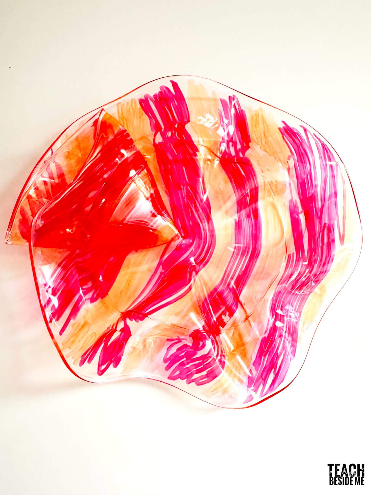 Chihuly Art Project for Kids with Melted Plates - Teach Beside Me