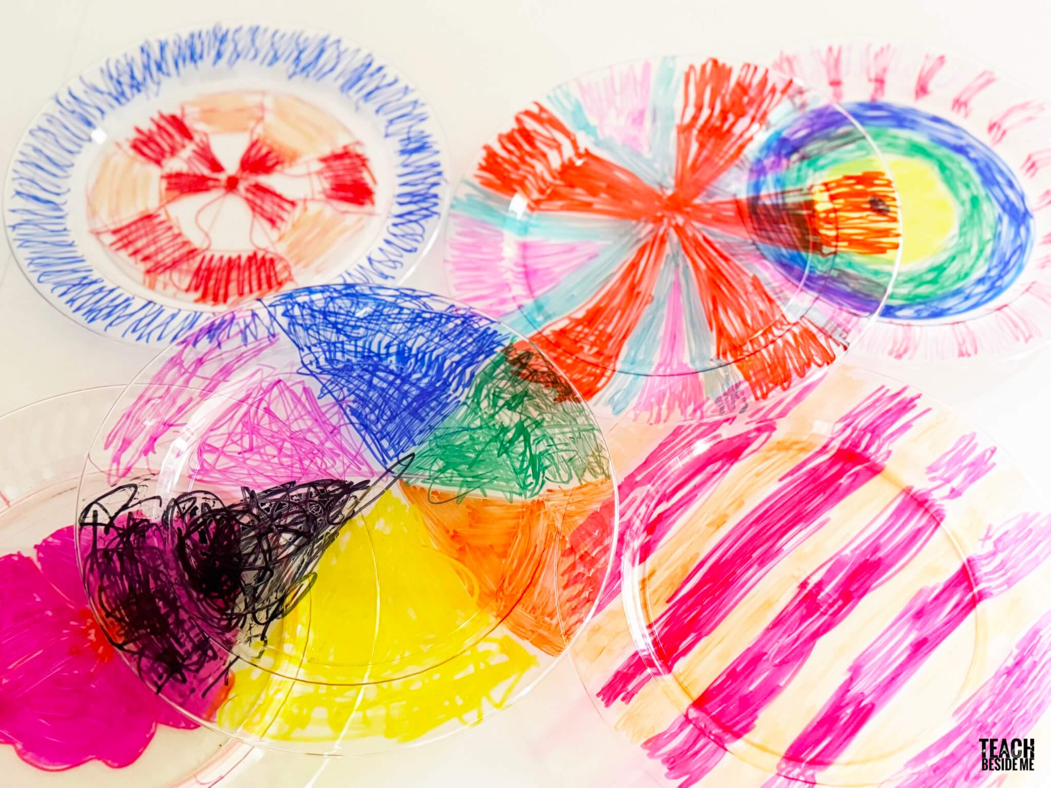 Chihuly Art Project for Kids with Melted Plates - Teach Beside Me