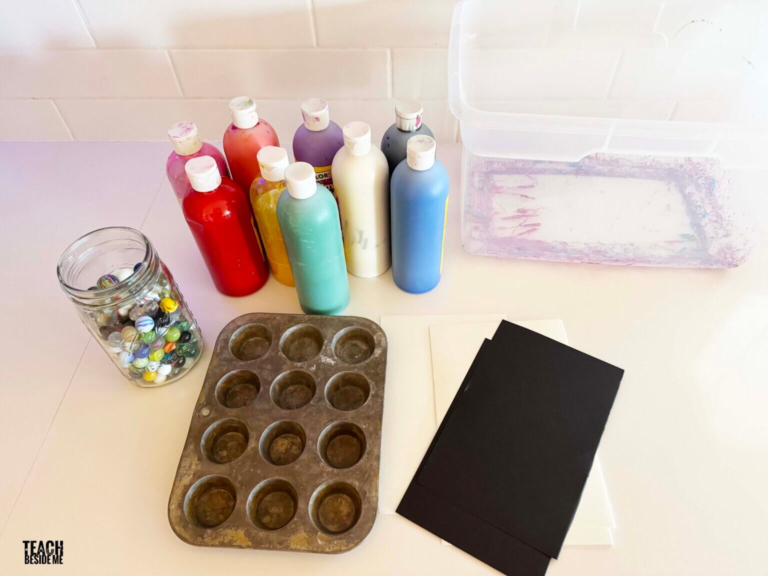 Marble Painting for Kids: A Fun Process Art Activity - Teach Beside Me