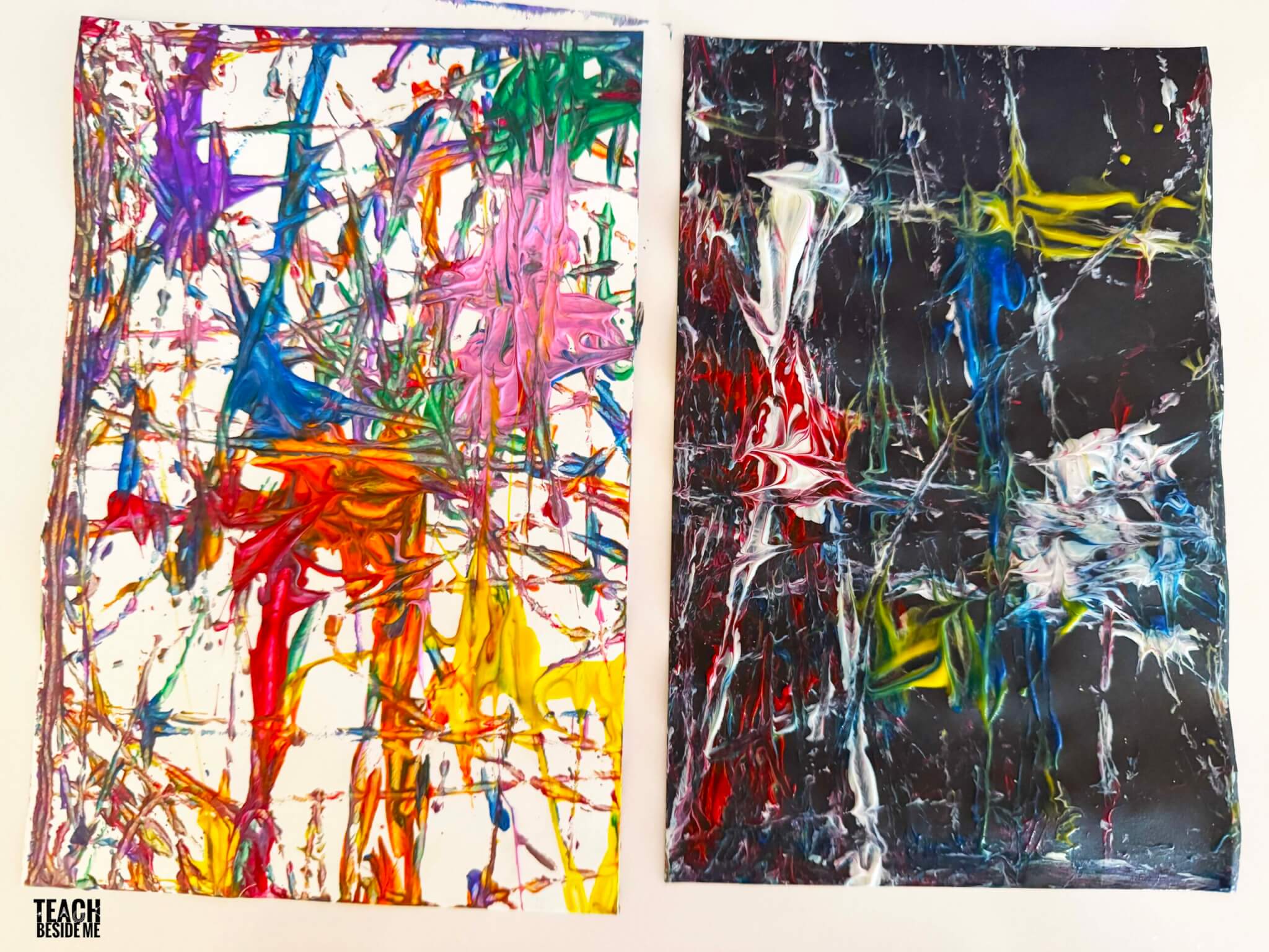 Marble Painting for Kids: A Fun Process Art Activity - Teach Beside Me