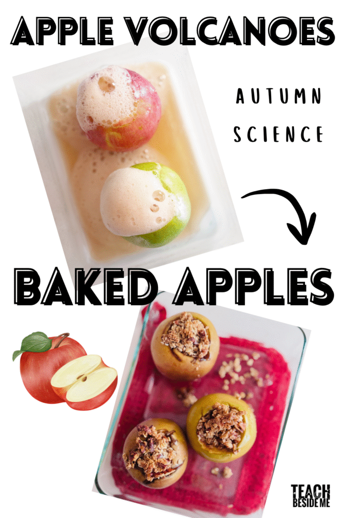 Apple Volcano Experiment into Baked Apples- Autumn Science - Teach ...