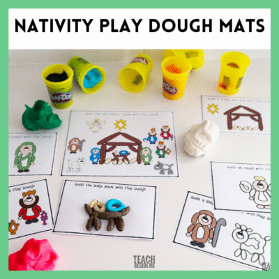 Nativity Play Dough Mats (Printable Christmas Activity) - Teach Beside Me