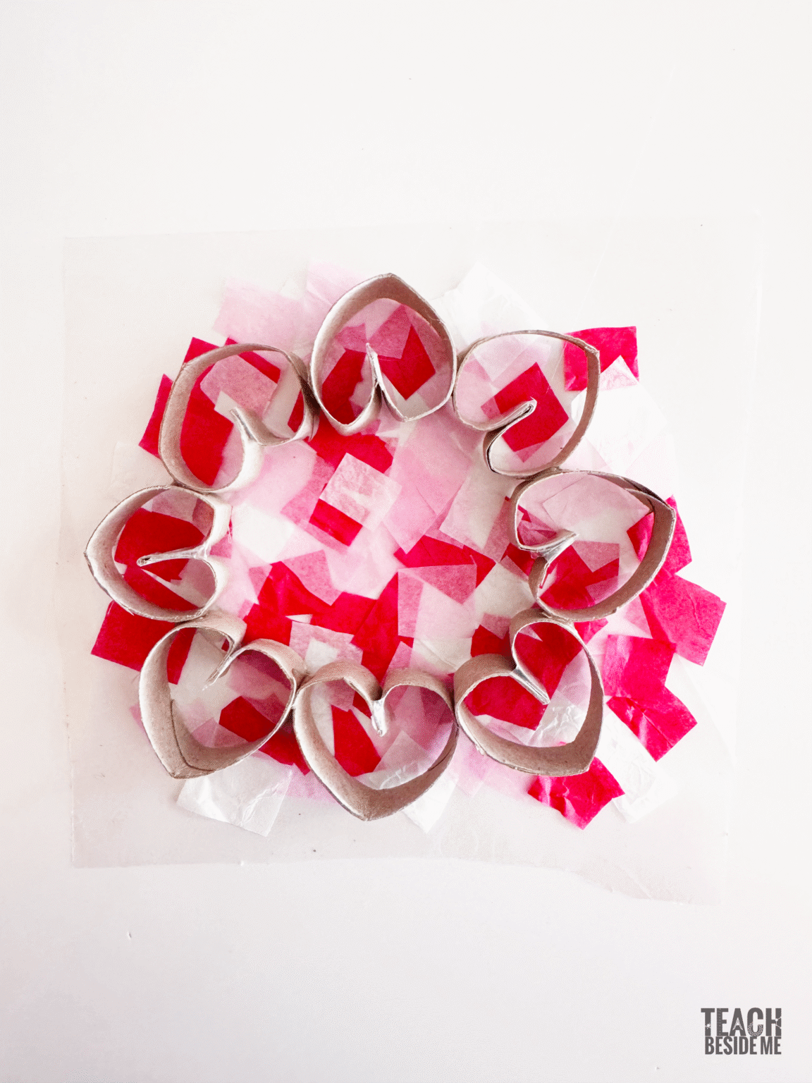 Valentine Heart Stained Glass Craft for Kids - Teach Beside Me