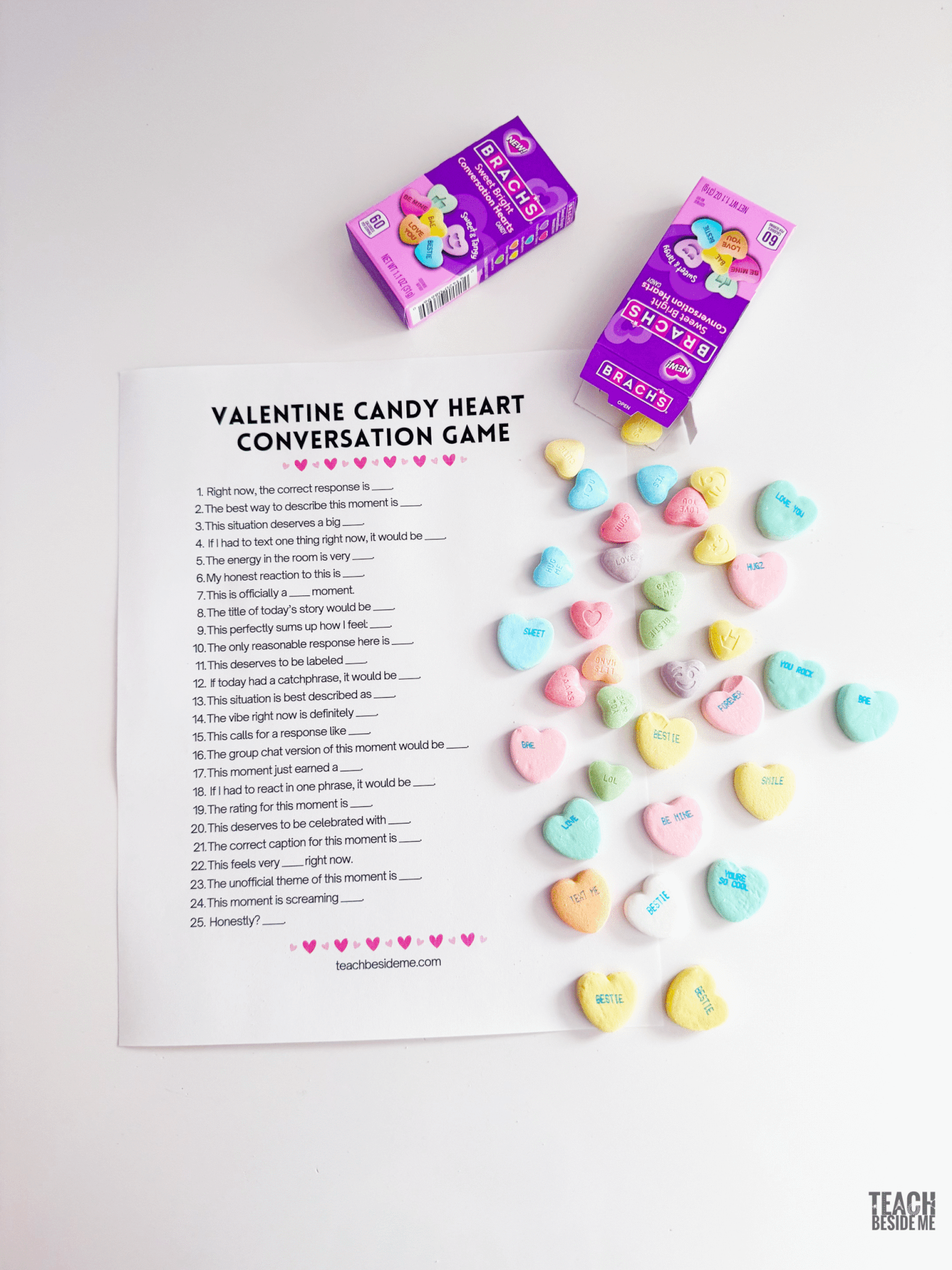 Conversation Heart Valentine's Day Game - Teach Beside Me