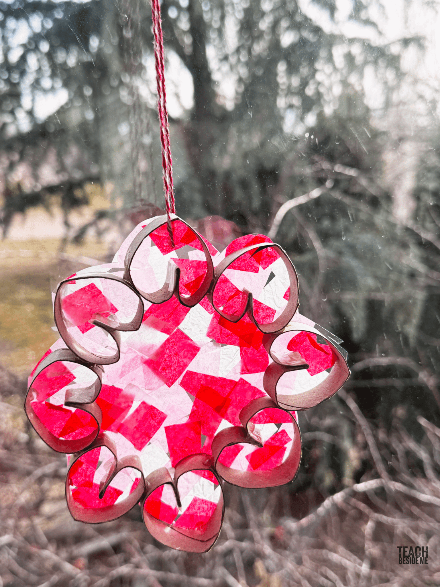 Valentine Heart Stained Glass Craft for Kids - Teach Beside Me