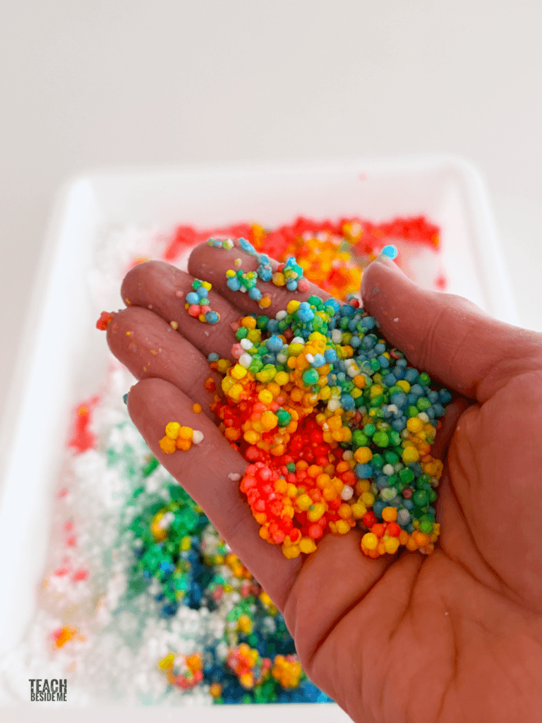 Rainbow Tapioca Pearl Sensory Play: Safe Alternative to Water Beads ...