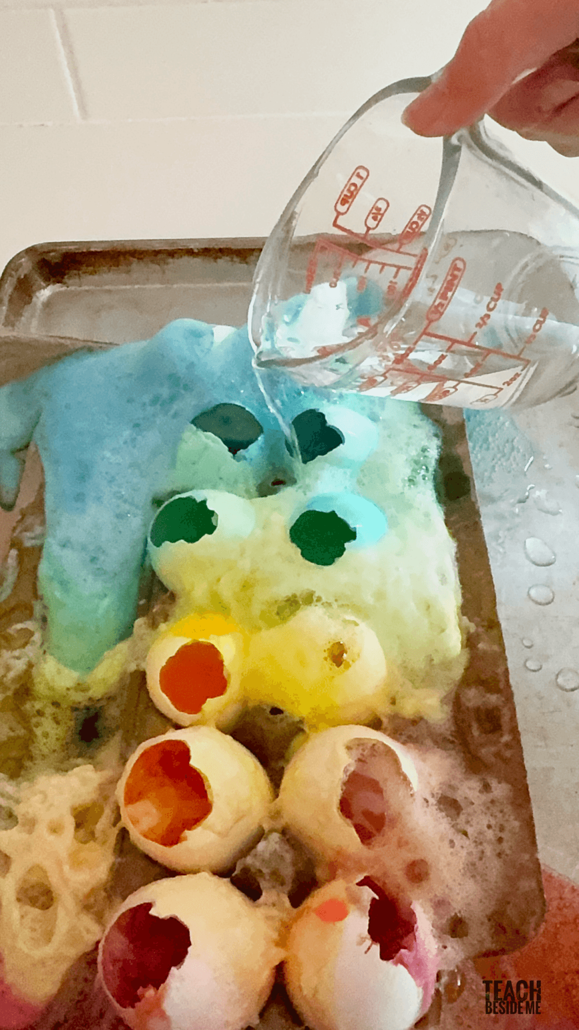 Easter Egg Volcanoes Science Experiment for Kids - Teach Beside Me
