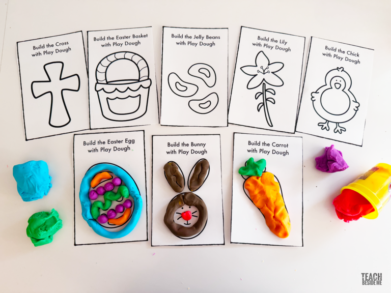 Printable Easter Play Dough Mats - Teach Beside Me