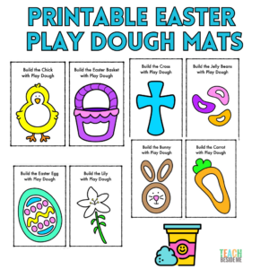 Easter Play Dough Mats – Printable Fine Motor Activity for Kids - Teach ...