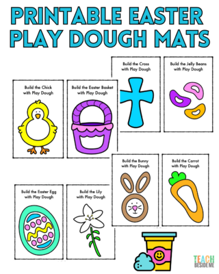 Printable Easter Play Dough Mats - Teach Beside Me
