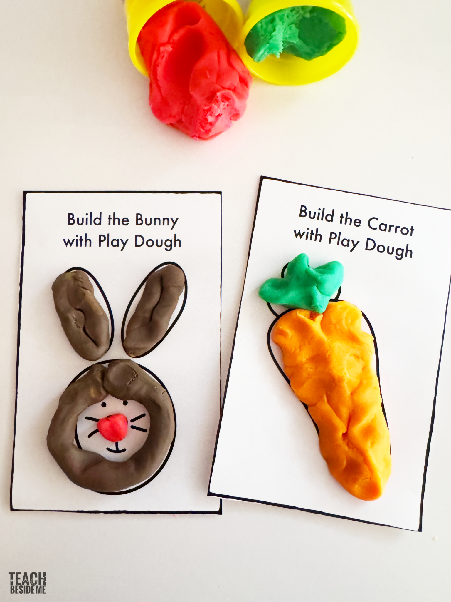 Printable Easter Play Dough Mats - Teach Beside Me