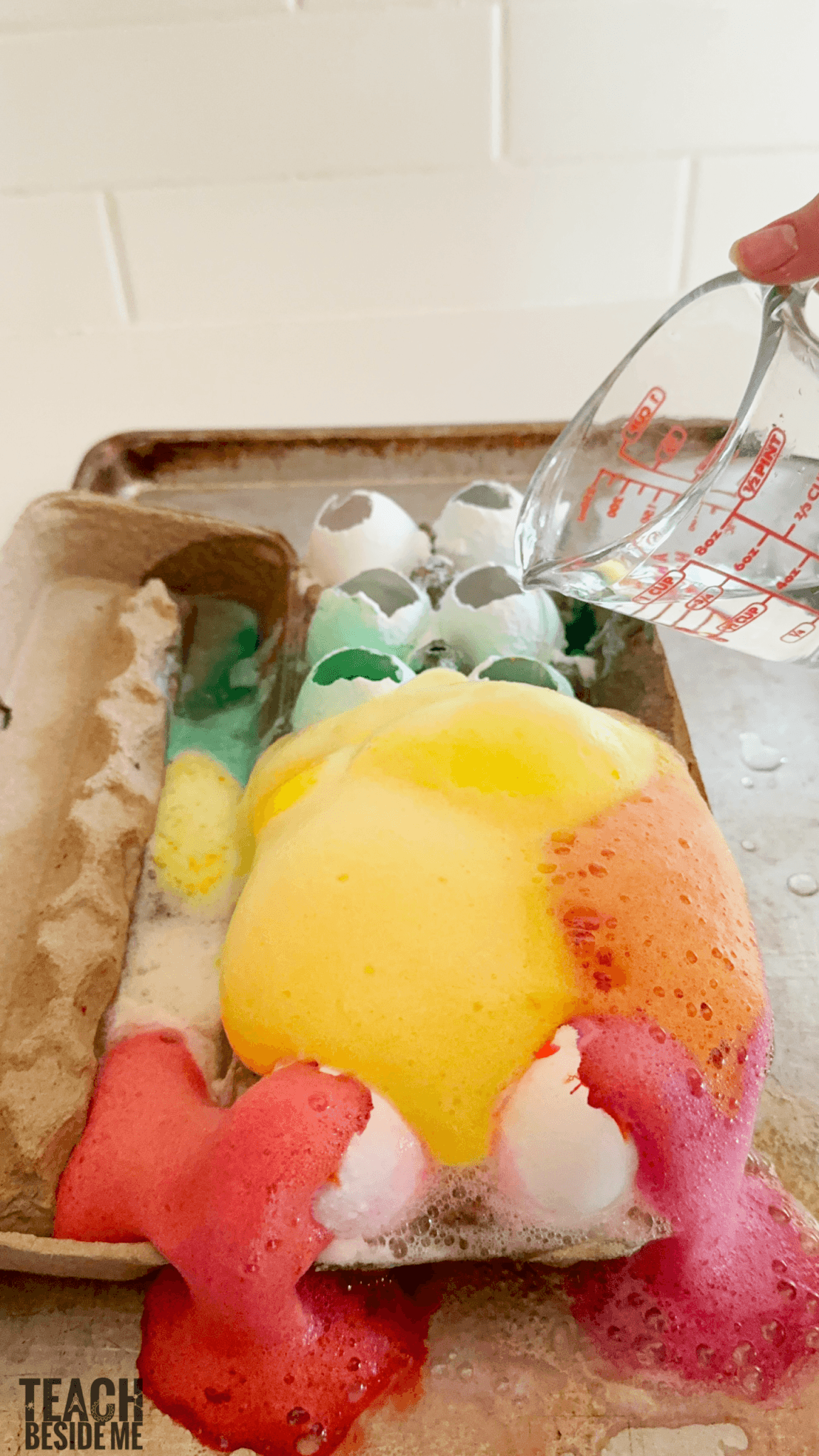 Easter Egg Volcanoes Science Experiment for Kids - Teach Beside Me