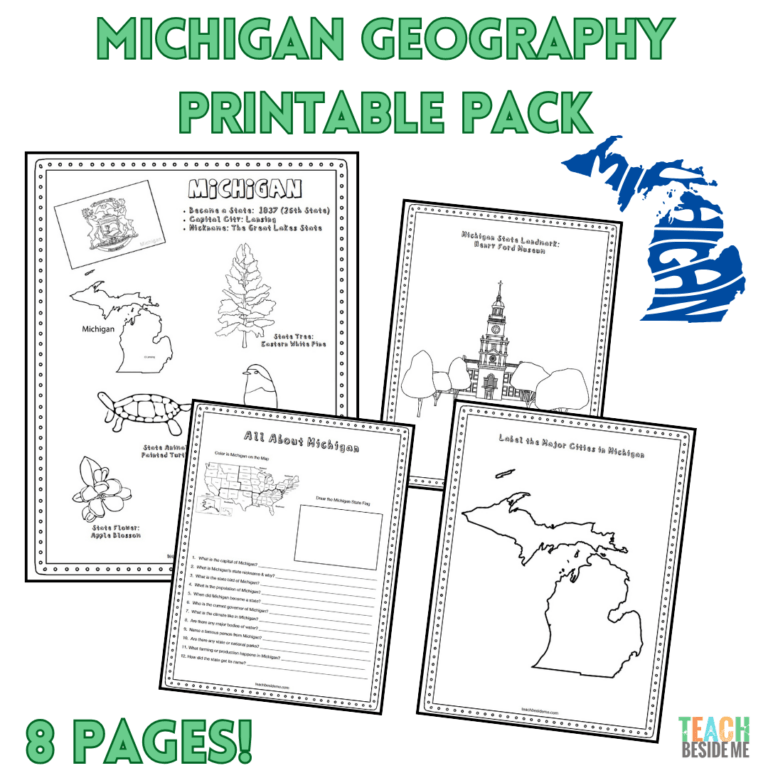 Michigan State Geography Pack - Teach Beside Me