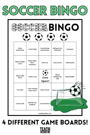 Printable Soccer Bingo Game Cards - Teach Beside Me